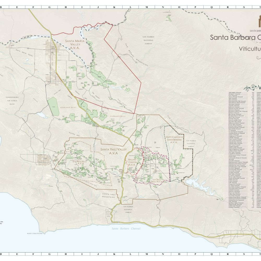Sta. Rita Hills AVA Map - Santa Barbara County Vintners