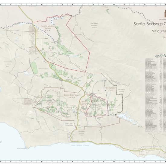 Sta. Rita Hills AVA Map - Santa Barbara County Vintners