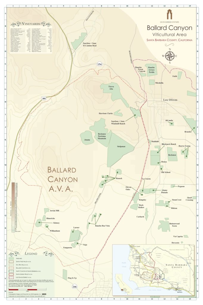 Ballard Canyon AVA Map - Santa Barbara County Vintners